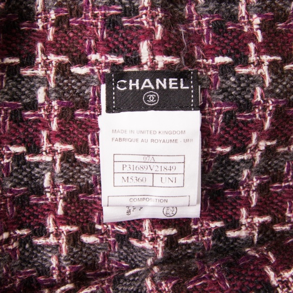 CHANEL | Accessories | Chanelpurple Color Tweed Shawl 7acollection ...